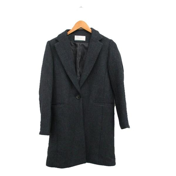 ラボラトリーワーク laboratory work チェスターコート ミドル丈 ウール シンプル S チャコールグレー /KT20 レディース【ブランド】ラボラトリーワーク laboratory work【表記サイズ】S【実寸サイズ】肩幅：...