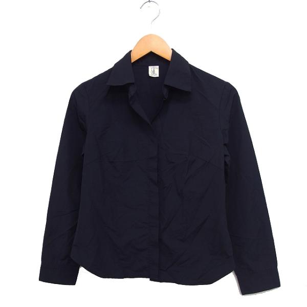 サライマジネーション SARA imagination 長袖 シャツ ブラウス 開襟 無地 9R ブラック 黒 /FT2 レディース【表記サイズ】9R【実寸サイズ】肩幅：約36cm　身幅：約46cm　袖丈：約56cm　着丈：約57cm　　【...