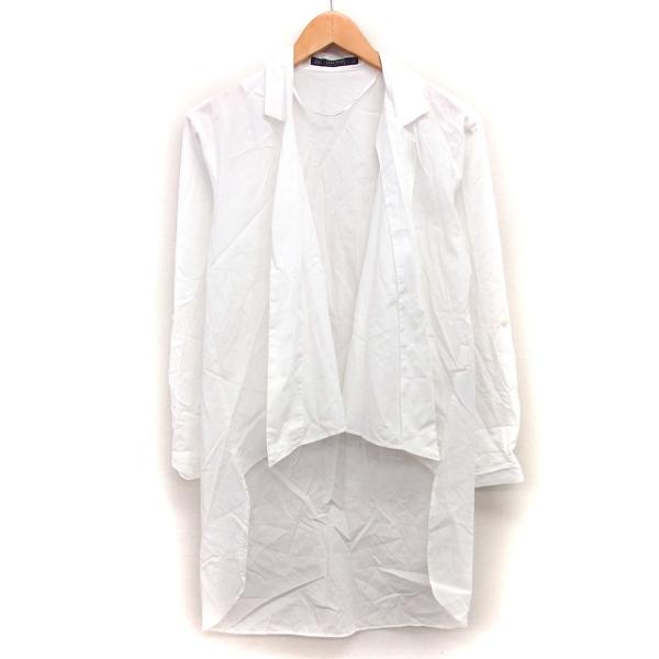 ザラ ベーシック ZARA BASIC コレクション COLLECTION トッパー シャツ ロング 2way 無地 シンプル 長袖 コットン XS 白 /HT11 レディース【ブランド】ザラ ベーシック ZARA BASIC【表記サイズ】...