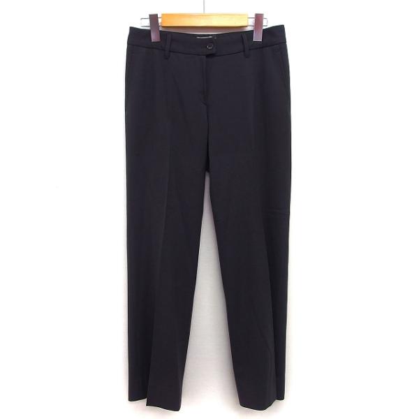 イリガライ IRI GARAI フレア パンツ ブーツカット センタープレス 無地 シンプル ウール混 38 チャコール 灰 /HT24 レディース【表記サイズ】38【実寸サイズ】ウエスト：約71cm　もも幅：約27cm　裾幅：約23cm　...