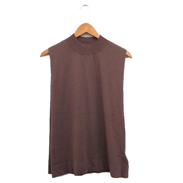 ミラオーウェン Mila Owen ニット セーター ノースリーブ シンプル 0 ブラウン 茶 /KT16 レディース【ブランド】ミラオーウェン Mila Owen【表記サイズ】0【実寸サイズ】身幅：約42cm　総丈：約64cm　　【素材】...