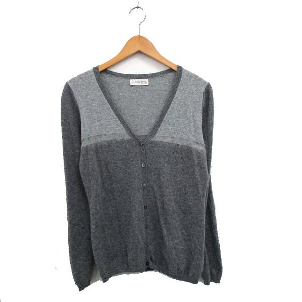 ボルゴ トレビゾ Borgo Treviso ニット カーディガン 長袖 Vネック ウール シンプル グレー 灰 /KT32 メンズ【表記サイズ】サイズ表記なし。実寸サイズでご確認ください。【実寸サイズ】肩幅：約40cm　身幅：約47cm　...