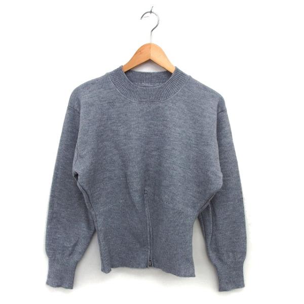 カリス エンジェル KHARIS ANGEL ニット セーター クルーネック リブ ハーフジップ メランジ 長袖 グレー /NT8 レディース【表記サイズ】表記なし実寸サイズをご確認ください【実寸サイズ】肩幅：約46cm　身幅：約58.5c...
