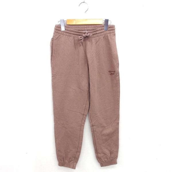 リーボック Reebok スウェット イージー パンツ ロゴ刺? 綿 コットン S 茶 ブラウン /TT レディース【ブランド】リーボック Reebok【表記サイズ】S【実寸サイズ】ウエスト：約62〜70cm　もも幅：約24cm　裾幅：約1...
