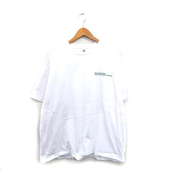 MA firsthand Tシャツ カットソー 半袖 コットン ロゴ L ホワイト 白 /KT9 メンズ【表記サイズ】L【実寸サイズ】肩幅：約55cm　身幅：約64cm　着丈：約70cm　袖丈：約23cm　　【素材】綿100％【色】ホワイト...