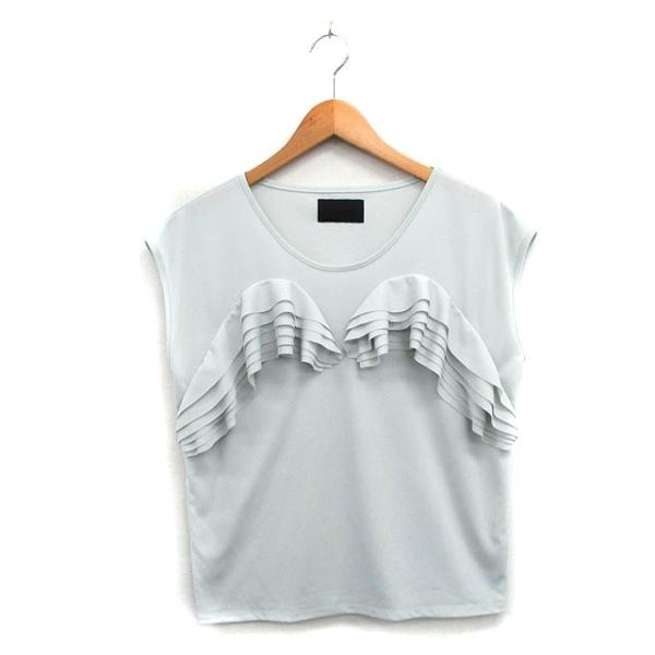 ユウオゼキ  you ozeki ブラウス シャツ 半袖 ティアード フリル シンプル ミントグリーン /KT9 レディース【表記サイズ】サイズ表記なし。実寸サイズでご確認ください。【実寸サイズ】身幅：約50cm　着丈：約53cm　ゆき丈：...