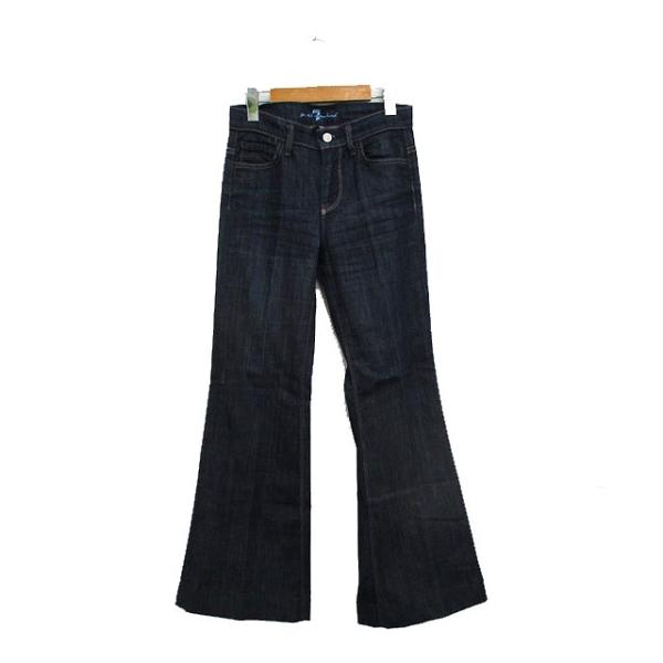 セブンフォーオールマンカインド 7 for all mankind フレア デニム ジーンズ ストレッチ シンプル 24 コーデュロイ /KT24 レディース【表記サイズ】24【実寸サイズ】ウエスト：約66cm　もも幅：約24cm　裾幅：約...