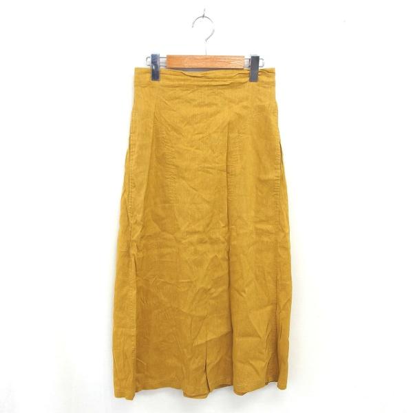 プリシラバスドール PRISCILLA BUS D'OR フレア スカート ロング ウエストゴム 薄手 2 マスタード /TT レディース【表記サイズ】2【実寸サイズ】ウエスト：約62〜68cm　ヒップ：約90cm　スカート丈：約87cm　...