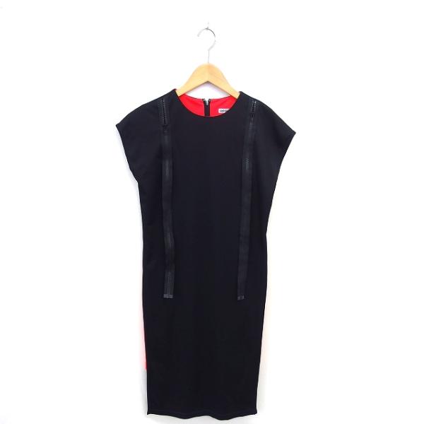 キャットコピー CAT COPY ワンピース タイト ロング ファスナー装飾 スリット ノースリーブ 黒 ブラック /TT レディース【表記サイズ】サイズ表記なし(実寸サイズをご確認ください)【実寸サイズ】身幅：約43cm　総丈：約96cm...