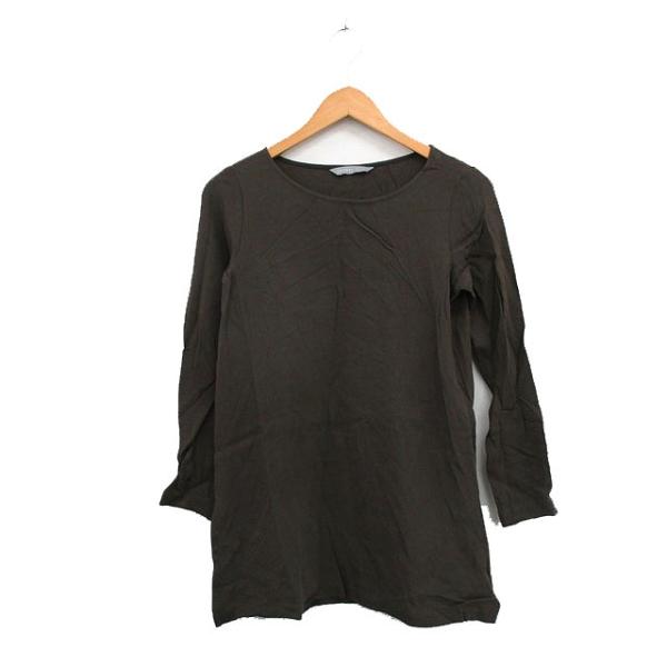 セオリーリュクス theory luxe カットソー Tシャツ 長袖 シンプル 38 カーキ /KT3 レディース【ブランド】セオリーリュクス theory luxe【表記サイズ】38【実寸サイズ】肩幅：約35cm　身幅：約44cm　着丈：...