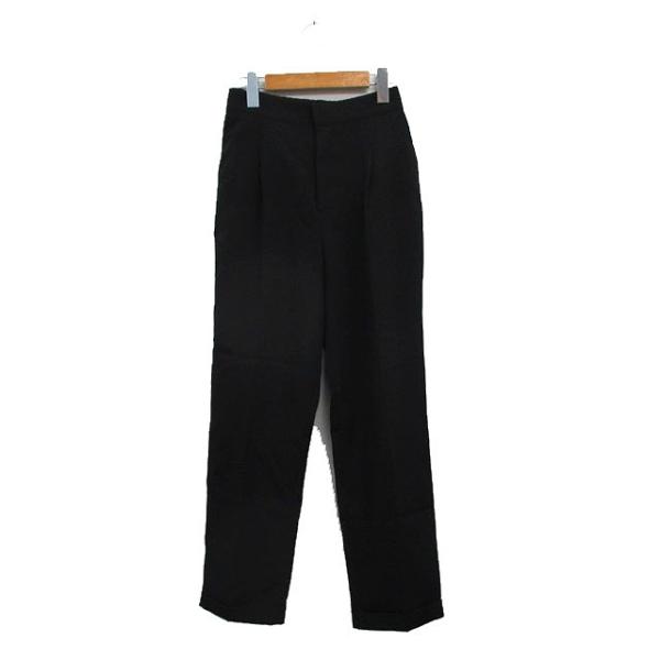 未使用品 リエディ Re:EDIT タグ付き スラックス パンツ シンプル M ブラック 黒 /KT16 レディース【表記サイズ】M【実寸サイズ】ウエスト：約58cm　もも幅：約26cm　裾幅：約18cm　股上：約30cm　股下：約63cm...