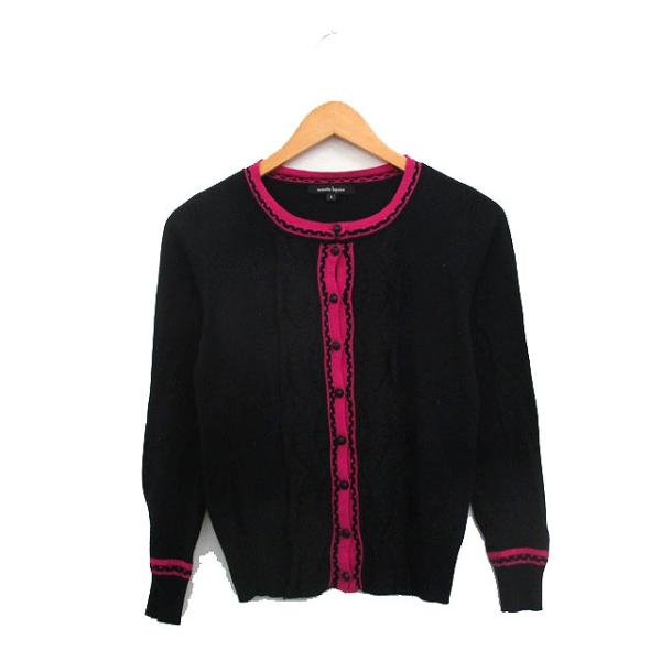 ナネットレポー nanette lepore カーディガン 長袖 レース コットン混 S ブラック 黒 /KT5 レディース【ブランド】ナネットレポー nanette lepore【表記サイズ】S【実寸サイズ】肩幅：約34cm　身幅：約42...