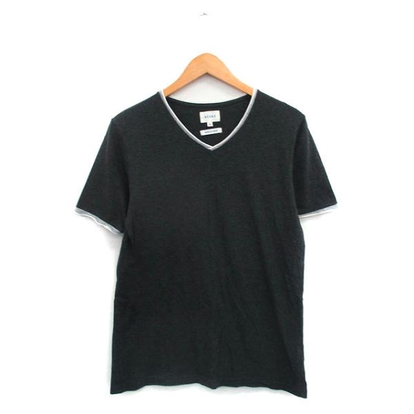 ビームス BEAMS カットソー Tシャツ 半袖 Vネック コットン シンプル M チャコールグレー /KT16 レディース【ブランド】ビームス BEAMS【表記サイズ】M【実寸サイズ】肩幅：約41cm　身幅：約46cm　着丈：約64cm　...
