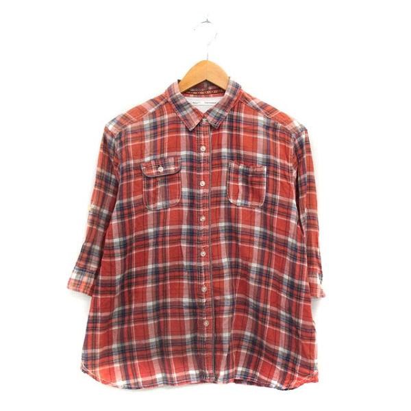 ファイナルディシジョン FINAL DECISION シャツ ブラウス 七分袖 コットン チェック マルチカラー /KT32 メンズ【表記サイズ】サイズ表記なし。実寸サイズでご確認ください。【実寸サイズ】肩幅：約44cm　身幅：約50cm　...