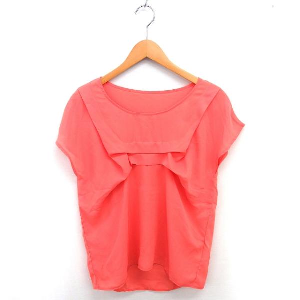 ブルーフォンセ bleu fonc ブラウス カットソー プルオーバー 薄手 半袖 40 オレンジ /TT18 レディース【表記サイズ】40【実寸サイズ】身幅：約53cm　着丈：約64cm　ゆき丈：約32cm　　【素材】ポリエステル100％...