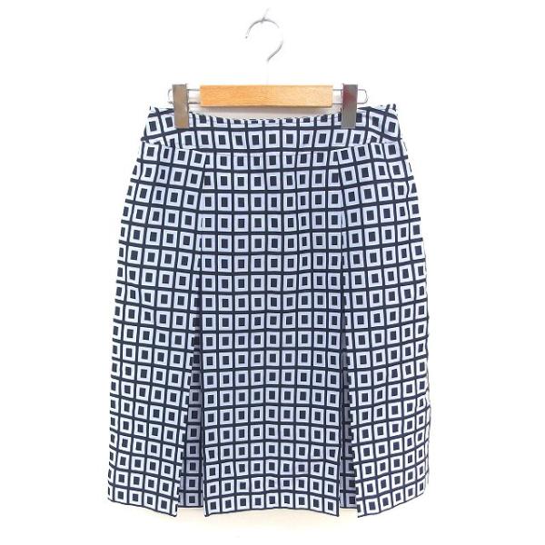 ハナエモリ HANAE MORI Aライン スカート ひざ下丈 総柄 タック サイドジップ 40 薄紫 黒 ライトパープル ブラック /TT8 レディース【ブランド】ハナエモリ HANAE MORI【表記サイズ】40【実寸サイズ】ウエスト：...