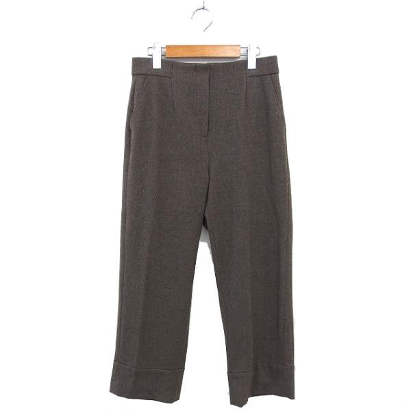 ディアージュ Deargue ワイド パンツ ゆったり ジップフライ 40 ダークブラウン /NT1 レディース【表記サイズ】40【実寸サイズ】ウエスト：約74-84cm　もも幅：約27.5cm　裾幅：約22.5cm　股上：約30cm　股下...