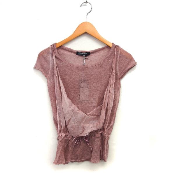 未使用品 リナシメント RINASCIMENTO タグ付き シアーニット ペプラム ブラウス ギャザー 半袖 S/M くすみピンク /NT32 レディース【ブランド】リナシメント RINASCIMENTO【表記サイズ】S/M【実寸サイズ】肩...