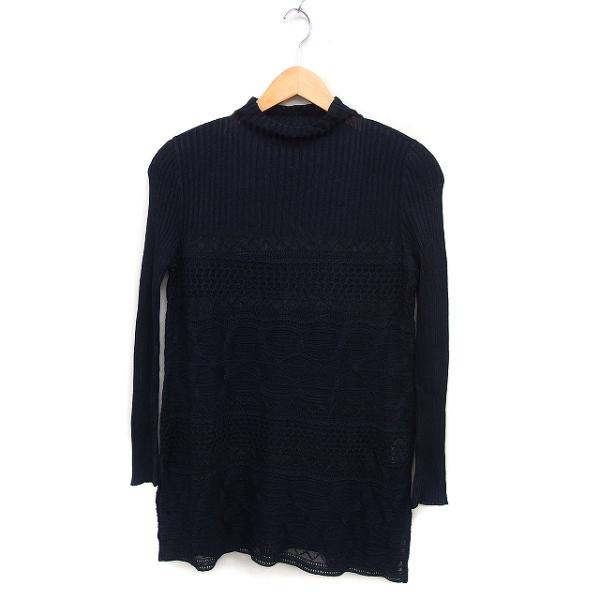 コーザノストラ COSA-NOSTRA シルクブレンド 透かし編み ニット セーター 長袖 モックネック チュニック ブラック 黒 /FT40 レディース【ブランド】コーザノストラ COSA-NOSTRA【表記サイズ】実寸サイズをご確認くだ...