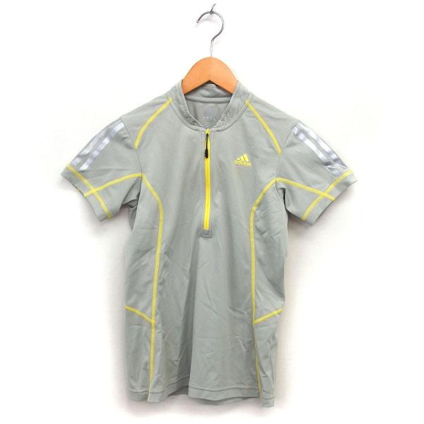 アディダス adidas CLIMALITE 国内正規品 スポーツウェア Tシャツ ジャージ スリーストライプス ロゴプリント 半袖 M グレージュ【ブランド】アディダス adidas【表記サイズ】J:M【実寸サイズ】肩幅：約35cm　身幅...