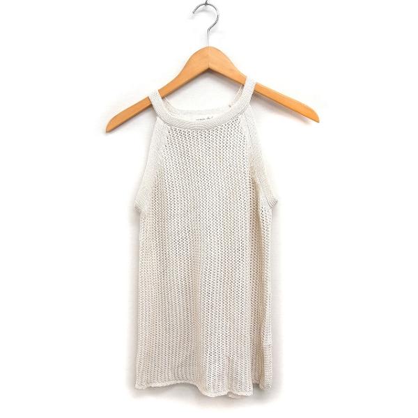 プラージュ Plage MISSING YOU ALREADY ニット ベスト 透かし編み リネン混 S-M ベージュ /FT27 レディース【ブランド】プラージュ Plage【表記サイズ】S-M【実寸サイズ】身幅：約44cm　総丈：約60...