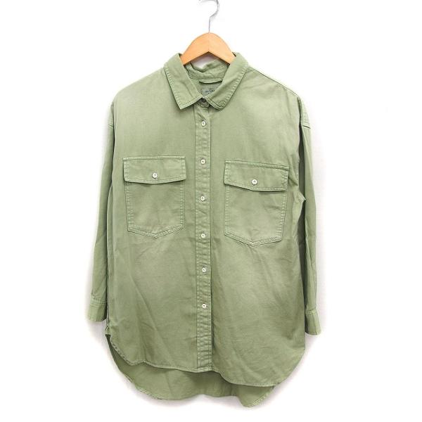 スローブ イエナ SLOBE IENA  Le Denim ミリタリー シャツ 長袖 無地 コットン 綿 ライトカーキ /FT41 レディース【ブランド】スローブ イエナ SLOBE IENA 【表記サイズ】実寸サイズをご確認ください。【実...