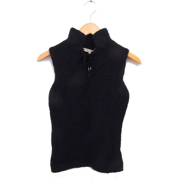 未使用品 ヴァニラコンフュージョン vanilla confusion タグ付き ニット セーター レースアップ リブ ウール混 アンゴラ混 ノースリーブ【ブランド】ヴァニラコンフュージョン vanilla confusion【表記サイズ】...