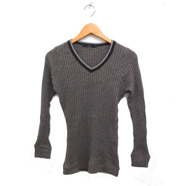 ハルプ HaLb Vネック ニット セーター 長袖 ウール混 M モカブラウン /FT18 レディース【ブランド】ハルプ HaLb【表記サイズ】M【実寸サイズ】肩幅：約30cm　身幅：約40cm　袖丈：約57cm　着丈：約64cm　　【素材...