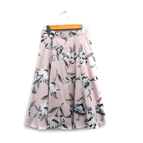 リランドチュール Rirandture フレア スカート ロング 花柄 1 ピンク /KT16 レディース【ブランド】リランドチュール Rirandture【表記サイズ】1【実寸サイズ】ウエスト：約60cm　ヒップ：約106cm　スカート丈...