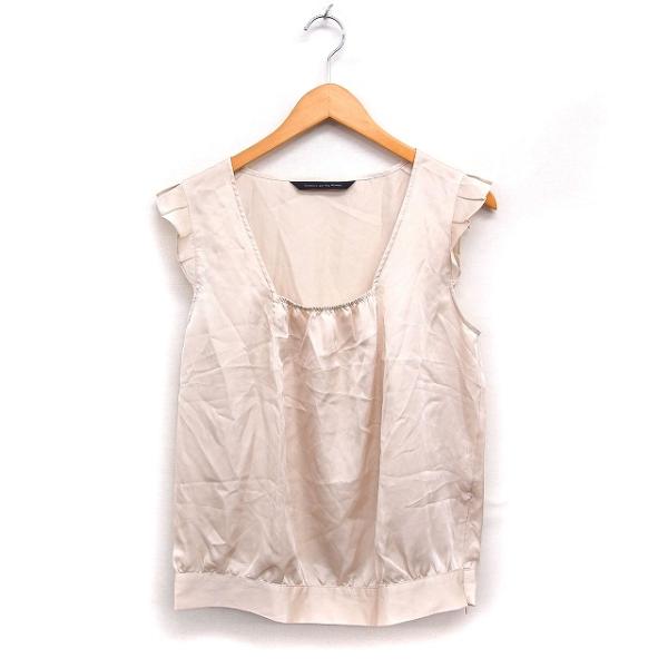 テンダンス パーレイビームス tendance par Ray BEAMS フリル付き ブラウス スクエアネック ノースリーブ 無地 ベージュ /FT6 レディース【ブランド】テンダンス パーレイビームス tendance par Ray ...