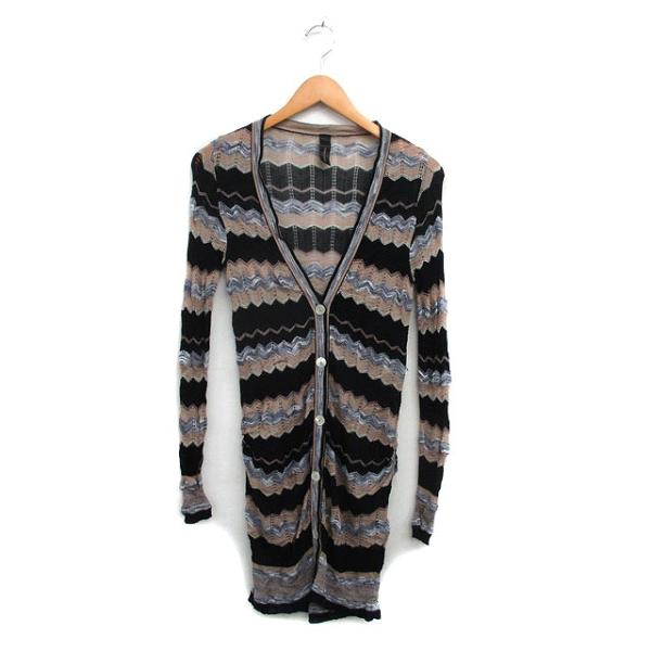 オッドイーブン ODD-EVEN カーディガン 長袖 ロング Vネック F ブラウン 茶 /KT7 レディース【表記サイズ】F【実寸サイズ】肩幅：約35cm　身幅：約38cm　着丈：約84cm　袖丈：約61cm　　【素材】レーヨン68％、ア...