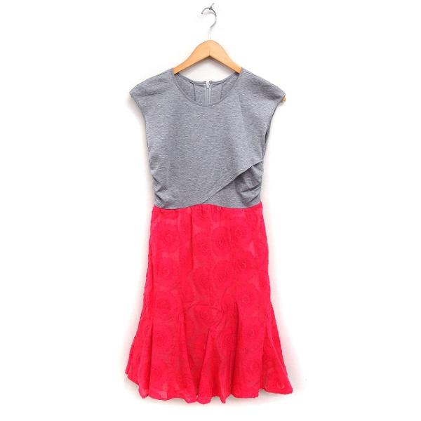 エポカ EPOCA × VOUS ETES 切替 ワンピース フレア フレンチスリーブ ロング サイドギャザー 36 グレー 灰 ピンク /FT25 レディース【ブランド】エポカ EPOCA【表記サイズ】36【実寸サイズ】身幅：約38cm　...