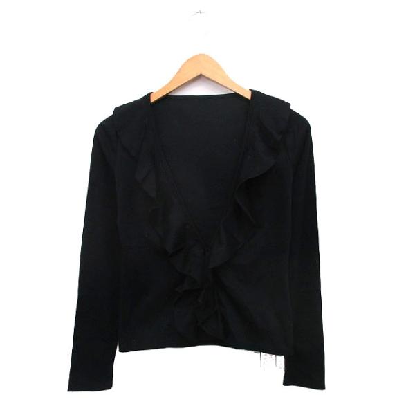 未使用品 トッドオールドハム TODD OLDHAM タグ付き カットソー Tシャツ 長袖 深Vネック フリル コットン 4 ブラック 黒 /KT15 レディース【ブランド】トッドオールドハム TODD OLDHAM【表記サイズ】4【実寸サ...