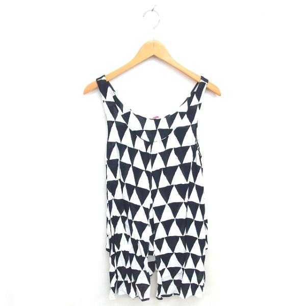 サス&amp;バイド sass＆bide チュニック ブラウス 総柄 プルオーバー ノースリーブ 8 ホワイト ブラック 白 黒 /TT レディース【ブランド】サス&amp;バイド sass＆bide【表記サイズ】8(AUS、UK)38(E...