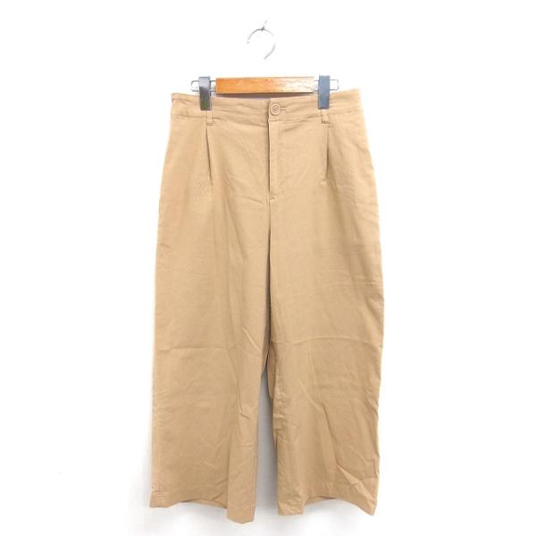 アズノウアズ as know as must have ワイド パンツ ロング ジップフライ 無地 シンプル ＊ ベージュ 茶 /TT レディース【ブランド】アズノウアズ as know as【表記サイズ】＊【実寸サイズ】ウエスト：約68c...