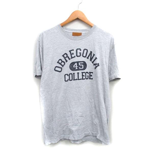 オーダブ Odub Tシャツ カットソー 半袖 文字 グレー 灰 /KT35 レディース【表記サイズ】サイズ表記なし。実寸サイズでご確認ください。【実寸サイズ】肩幅：約48cm　身幅：約54cm　着丈：約66cm　袖丈：約20cm　　【素材...