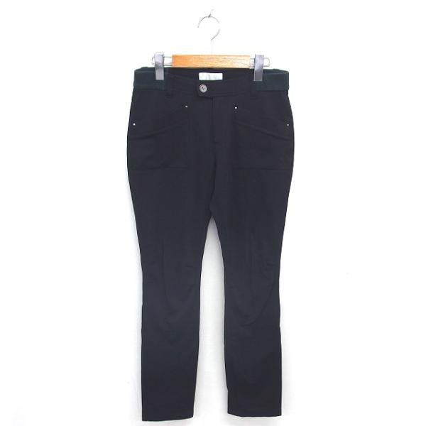 センソユニコ Senso unico Dw2R テーパード パンツ ロング リブ ジップフライ 38 黒 ブラック /TT レディース【ブランド】センソユニコ Senso unico【表記サイズ】38【実寸サイズ】ウエスト：約70cm　もも...