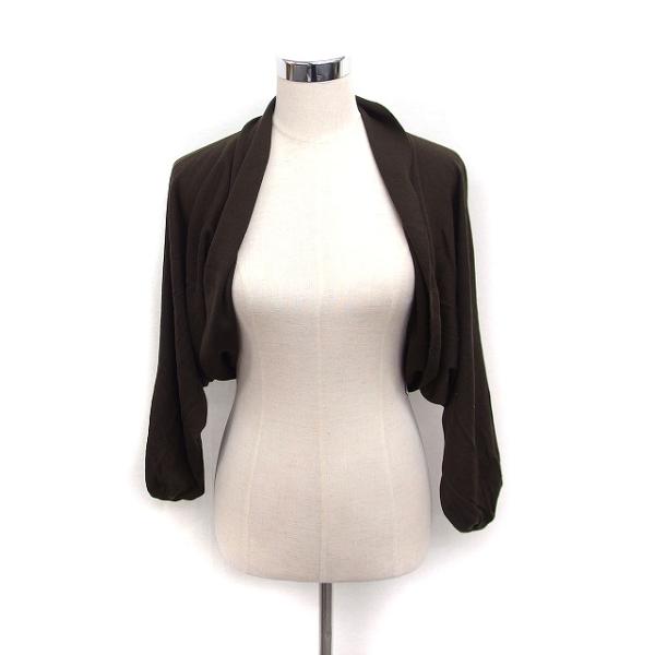 シュラッグ カシミヤ カーディガン ボレロ 無地 M ブラウン 茶 /FT32 N レディース【表記サイズ】M【実寸サイズ】着丈：約50cm　ゆき丈：約68cm　裾幅：-cm　　【素材】カシミヤ100％【色】ブラウン 　※色に関してはこの商...