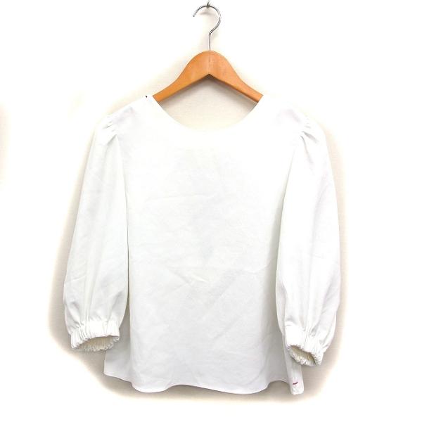 ティビ tibi バックカット ブラウス 7分袖 バックル 無地 2 ホワイト 白 /FT17 レディース【ブランド】ティビ tibi【表記サイズ】2【実寸サイズ】肩幅：約36cm　身幅：約46cm　袖丈：約42cm　着丈：約53cm　　【...