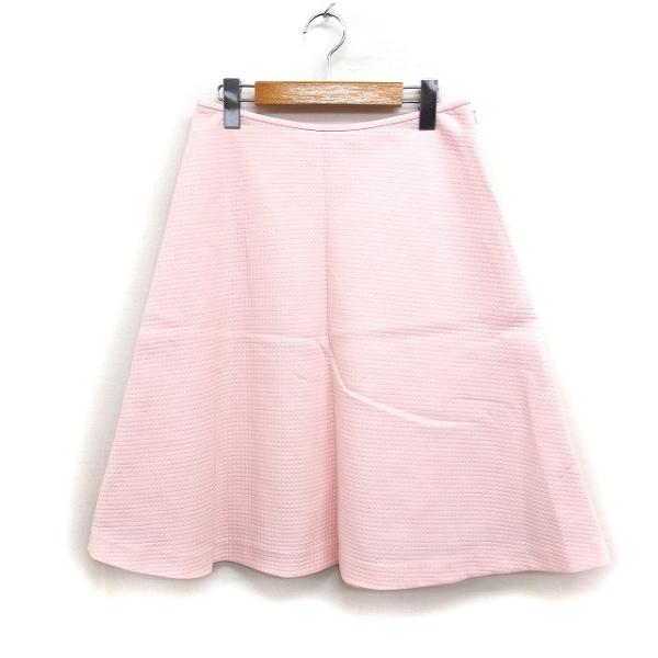 エムズグレイシー M'S GRACY フレアスカート ひざ丈 キルティング 無地 ウール混 40 ピンク /FT32 レディース【ブランド】エムズグレイシー M'S GRACY【表記サイズ】40【実寸サイズ】ウエスト：約68cm　ヒップ：約...