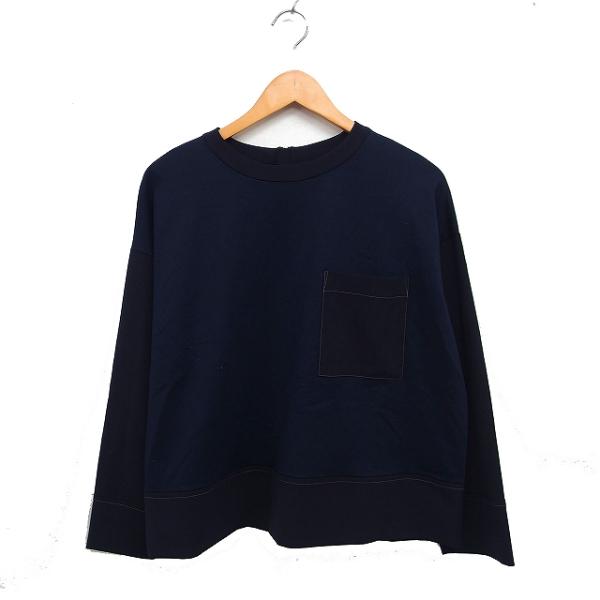 バンヤードストーム BARNYARDSTORM 素材切替 カットソー  長袖 丸首 配色ステッチ 0 ネイビー 紺 /FT32 レディース【ブランド】バンヤードストーム BARNYARDSTORM【表記サイズ】0【実寸サイズ】肩幅：約58c...