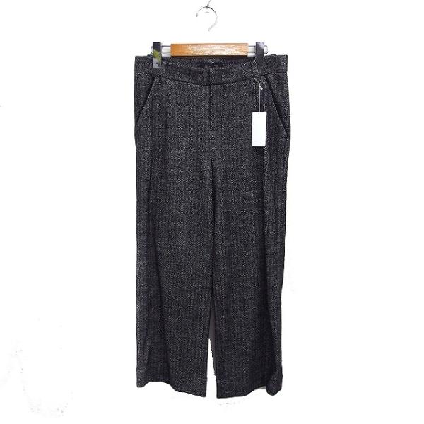 未使用品 バジーレ BASILE 28 タグ付き ツイード ワイド アンクル パンツ ウール 38 ブラック 黒 /FT12 レディース【ブランド】バジーレ BASILE 28【表記サイズ】38【実寸サイズ】ウエスト：約71cm　もも幅：約...