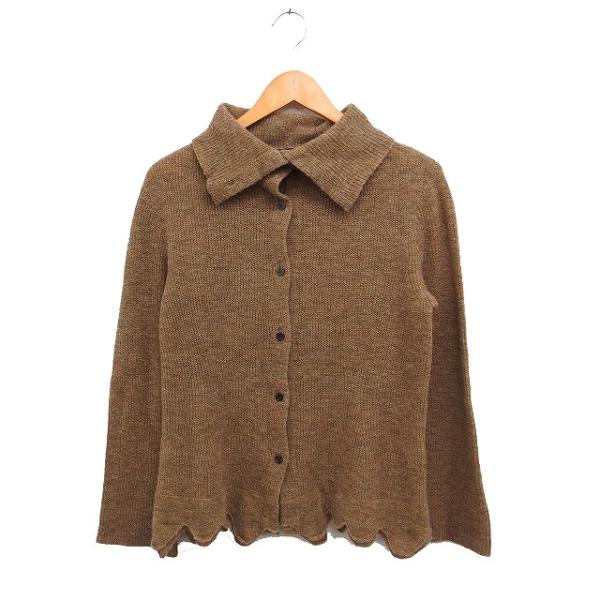 コーザノストラ COSA-NOSTRA ウール ニット カーディガン 裾ジグザグ 40 ブラウン 茶 /FT34 レディース【ブランド】コーザノストラ COSA-NOSTRA【表記サイズ】40【実寸サイズ】肩幅：約40cm　身幅：約48cm...
