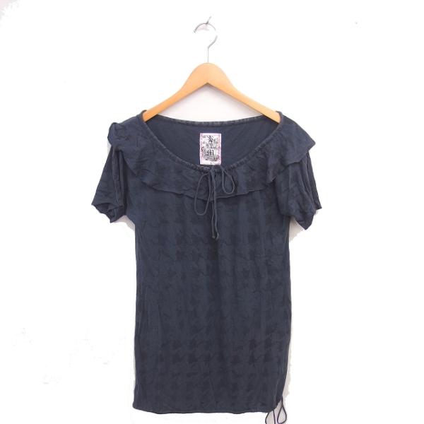 モーフィンジェネレーション Morphine Generation チュニック プルオーバー 千鳥格子 リボン 半袖 S ネイビー 紺 /TT レディース【ブランド】モーフィンジェネレーション Morphine Generation【表記サ...