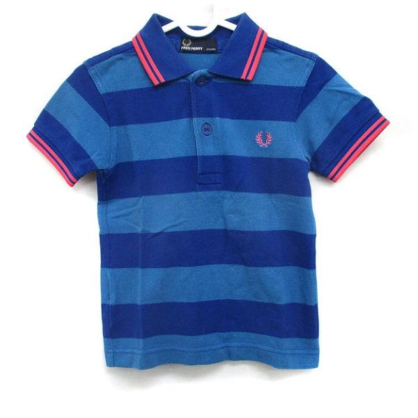 フレッドペリー FRED PERRY 子供服 ポロシャツ 半袖 ロゴマーク刺繍 鹿の子 綿 2-3 ブルー 青 /FT43 キッズ【ブランド】フレッドペリー FRED PERRY【表記サイズ】2-3【実寸サイズ】2-3 歳　【素材】コットン...