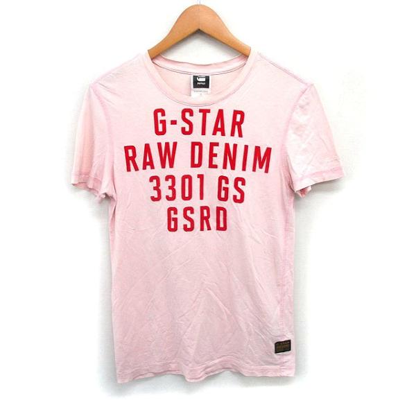 ジースターロウ G-Star RAW ロゴ Tシャツ カットソー 半袖 クルーネック コットン 綿 XS ピンク /FT18 メンズ【ブランド】ジースターロウ G-Star RAW【表記サイズ】XS【実寸サイズ】肩幅：40cm　身幅：44c...
