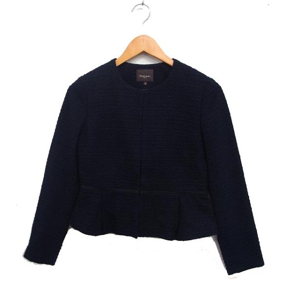 デミルクス ビームス Demi-Luxe BEAMS ツイード ノーカラー ペプラム ジャケット 38 ネイビー 紺 /FT18 レディース【ブランド】デミルクス ビームス Demi-Luxe BEAMS【表記サイズ】38【実寸サイズ】肩幅...