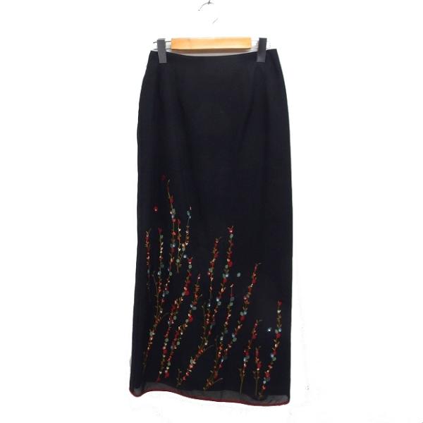 ピエスモンテ PIECE MONTEE 刺繍 タイトスカート ロング マキシ丈 スリット ブラック 黒 /FT26 レディース【ブランド】ピエスモンテ PIECE MONTEE【表記サイズ】実寸サイズをご確認ください。【実寸サイズ】ウエスト...