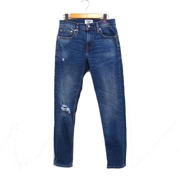 リーバイス Levi's DENIZEN 288 デニム ジーンズ スキニー パンツ ダメージ加工 29×32 ネイビー 紺 /FT12 レディース【ブランド】リーバイス Levi's【表記サイズ】29×32【実寸サイズ】ウエスト：約72-...