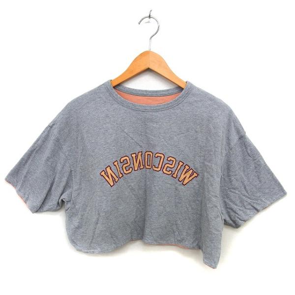 セントジョンズ サードクラブ St.Johns 3rd club リバーシブル ショート カットソー Tシャツ プリント コットン 綿 ワイド 五分袖 グレー【表記サイズ】表記なし実寸サイズをご確認ください【実寸サイズ】肩幅：約54cm　身...